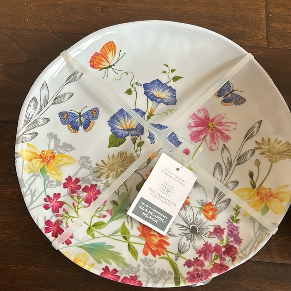 Dining | Rachel Ashwell Set Of 4 Melamine Dinner Plates New Wildflower ...